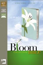 KJV Thinline Bloom Collection Bible - White Lily Italian Duo-Tone