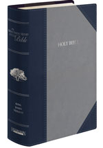 KJV Matthew Henry Study Bible Blue on Grey Deluxe Flexisoft with Thumb ...