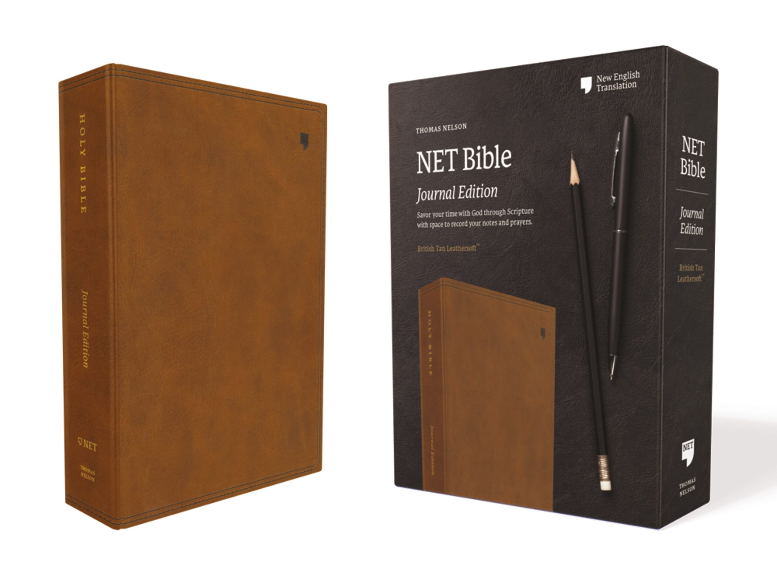 NET Bible (Journal Edition) (Comfort Print)-British Tan Leathersoft ...